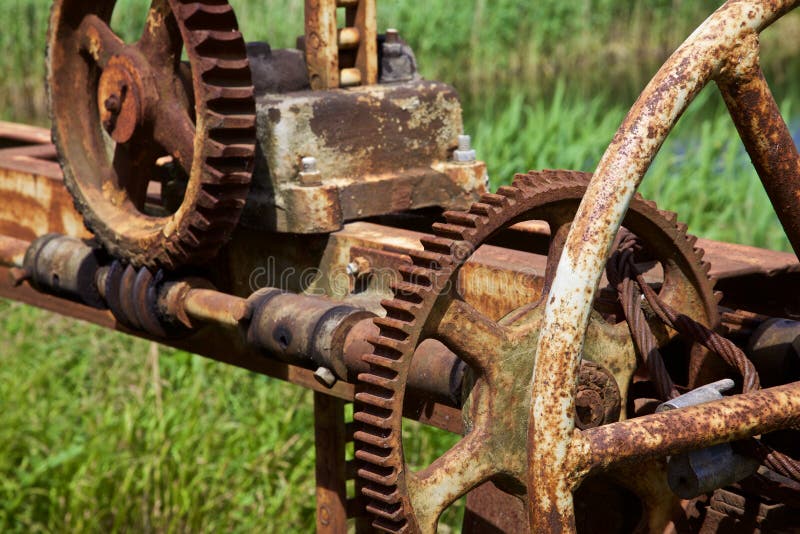Old rusty gears and cogs stock photo. Image of heavy - 90065558