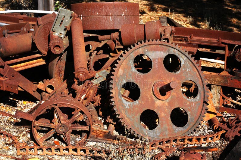 Old rusty gears and cogs stock image. Image of background - 124403293