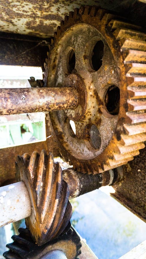Old rusty gears stock photo. Image of metallic, mechanism - 138847042