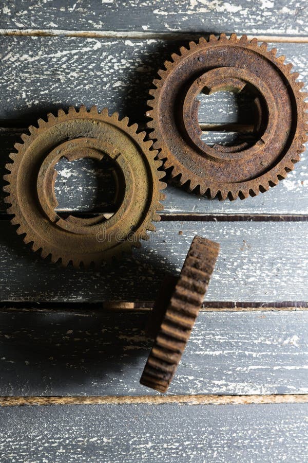 Old rusty gears stock image. Image of machine, connecting - 174859515