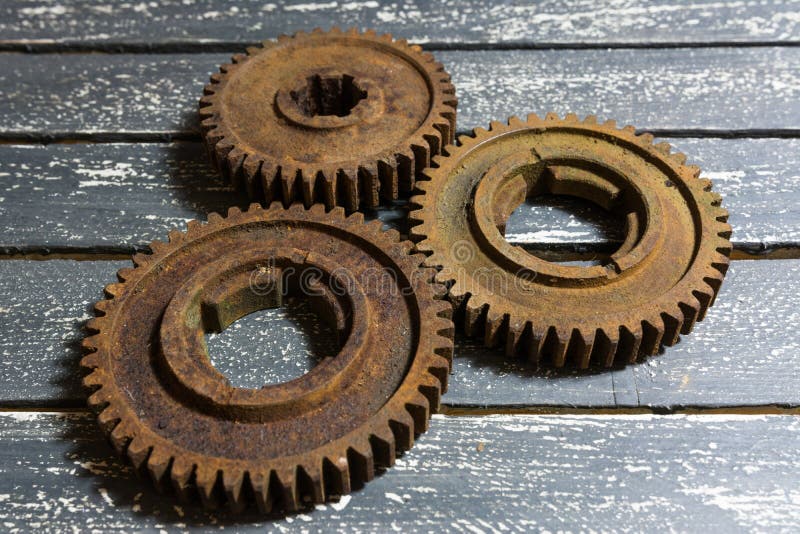 Old rusty gears stock image. Image of mechanism, steel - 174859413