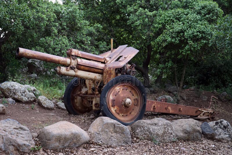 Old rusty gun stock image. Image of army, metal, rock - 117933163