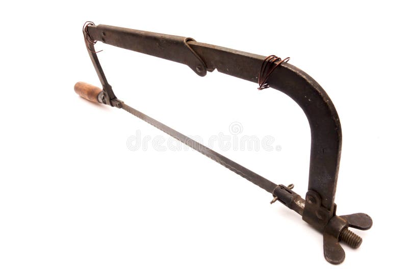 Old Rusty Hacksaw, Isolated on White Background Stock Image - Image of ...