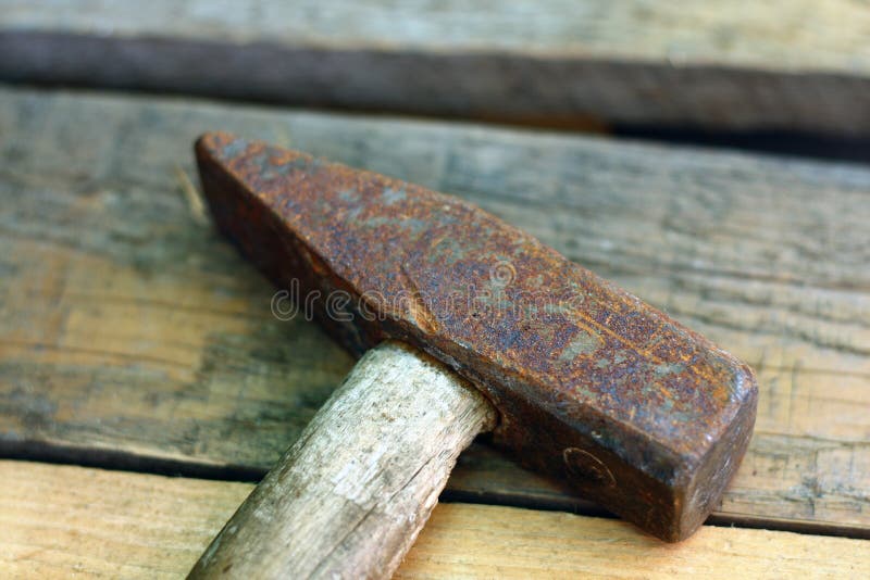 Old rusty hammer stock image. Image of construction, vintage - 19549649