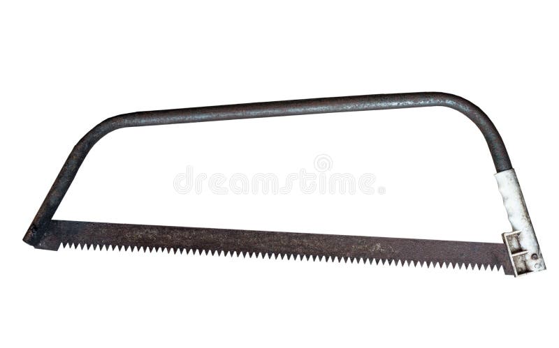 Old Rusty Hand Saw Isolated on White Background with Clipping Path ...