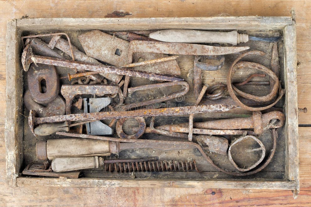 Old and rusty hand tool stock image. Image of nail, hook - 45713747