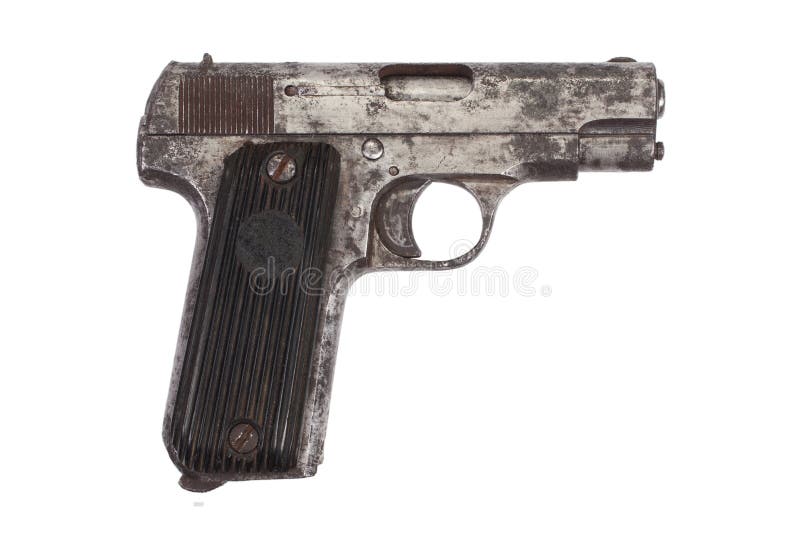 Old rusty handgun stock image. Image of metal, century - 41878555