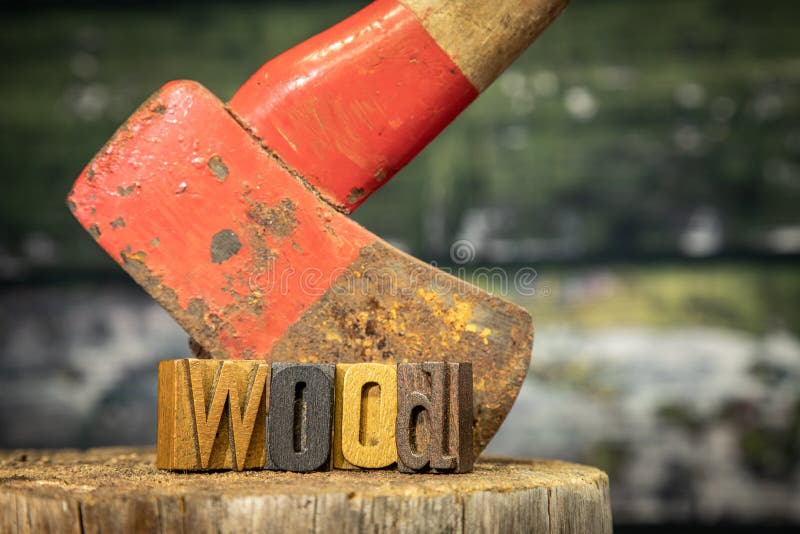 Old Rusty Hatchet Word Wood Stock Photos - Free & Royalty-Free Stock ...