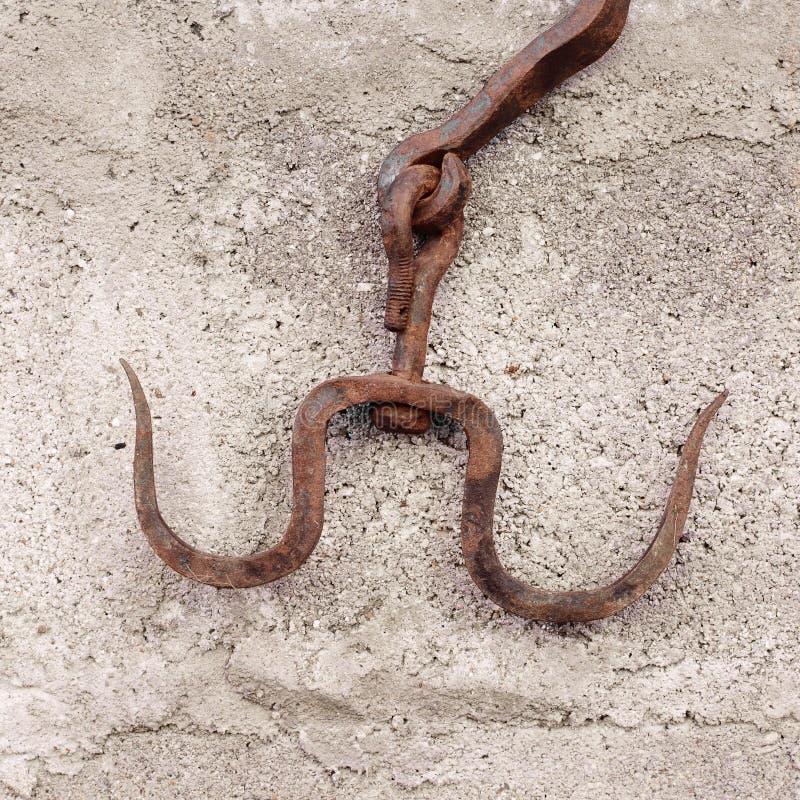 Old rusty hooks. stock image. Image of blank, meat, history - 80293753
