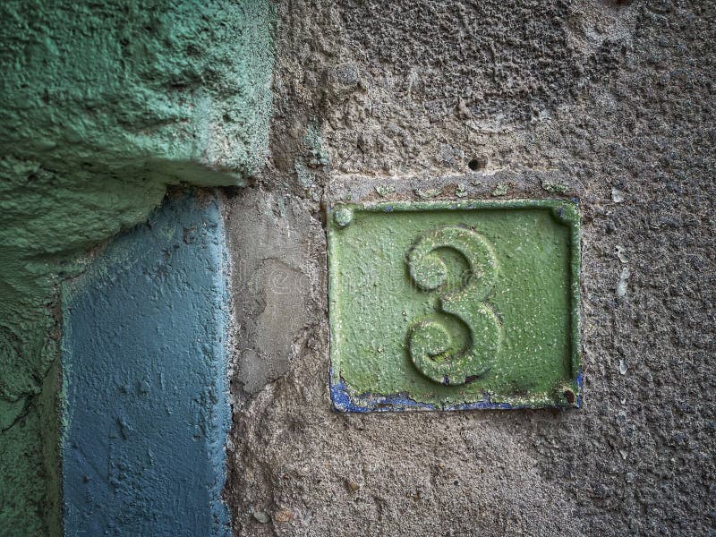 Old Rusty House Number Plate, Old House Number Stock Image - Image of ...