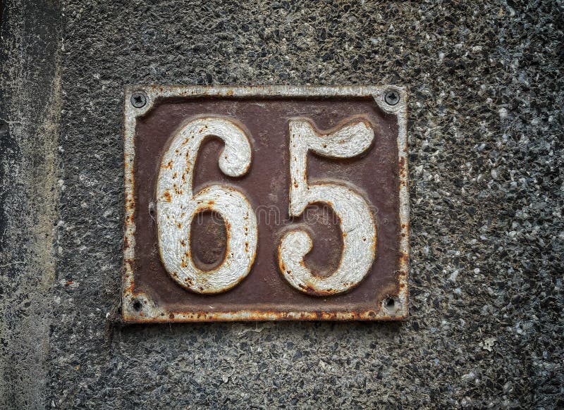 Old Rusty House Number Plate, Old House Number Stock Photo - Image of ...