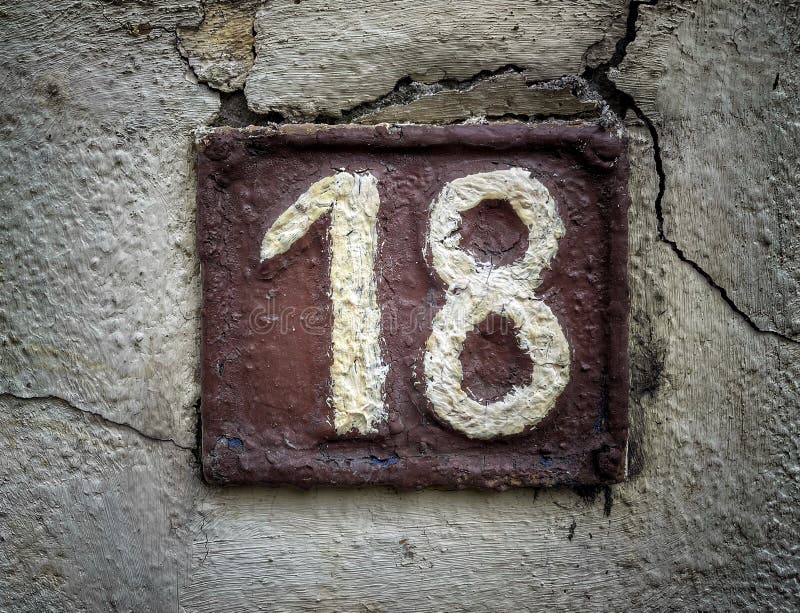 Old Rusty House Number Plate, Old House Number Stock Image - Image of ...