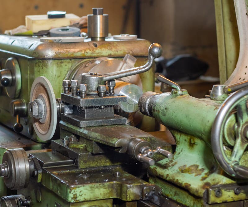 Old Rusty Industrial Machine in a Factory, Close Up of an Industrial ...