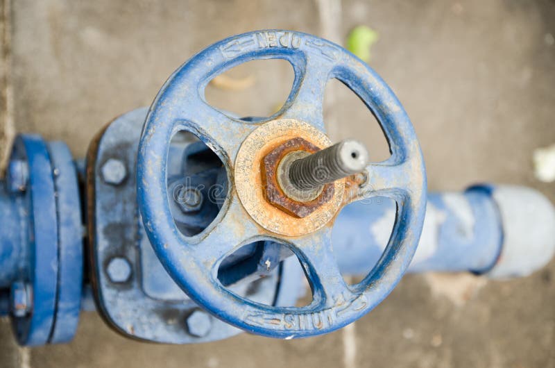 Old Rusty Industrial Tap Water Pipe and Valve Stock Photo - Image of ...