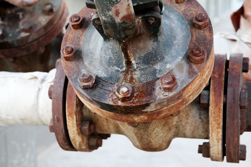 Old Rusty Industrial Water Pipe Stock Image - Image of grunge, pipeline ...