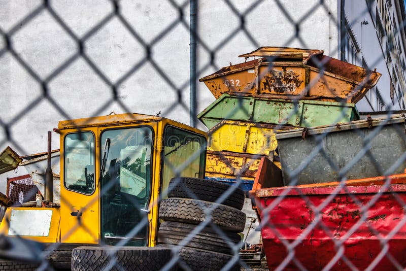 Old Rusty Industry Container Stock Image - Image of street, stack ...