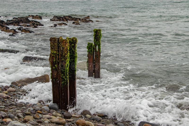 Old Rusty Iron in the Beach Stock Image - Image of rocky, water: 196798645