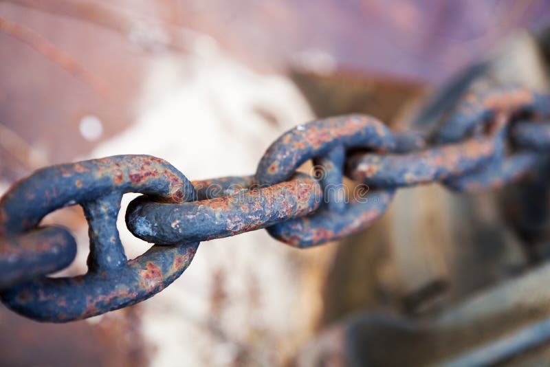 Old Rusty Iron Chain Closeup Stock Photo - Image of link, rusty: 58841242