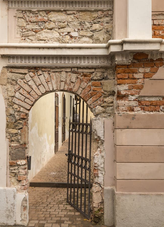 Old and rusty iron gate stock image. Image of industrial - 80938225