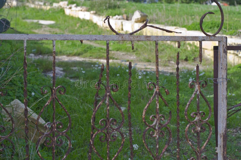 Old rusty iron gate stock image. Image of iron, rust - 36026247
