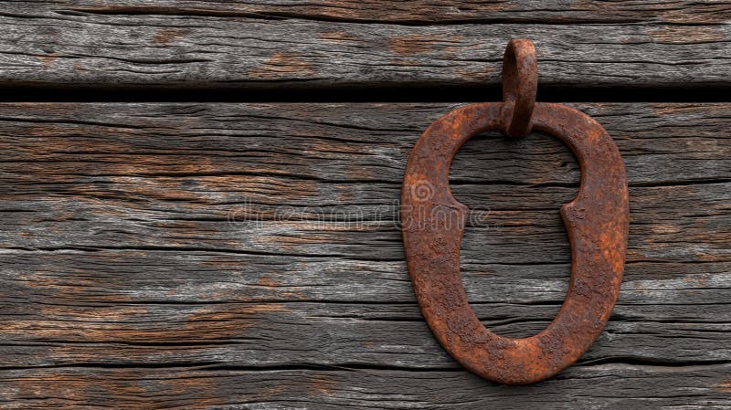 Old Rusty Iron Hook on a Wooden Surface Detailed Texture and Aged ...