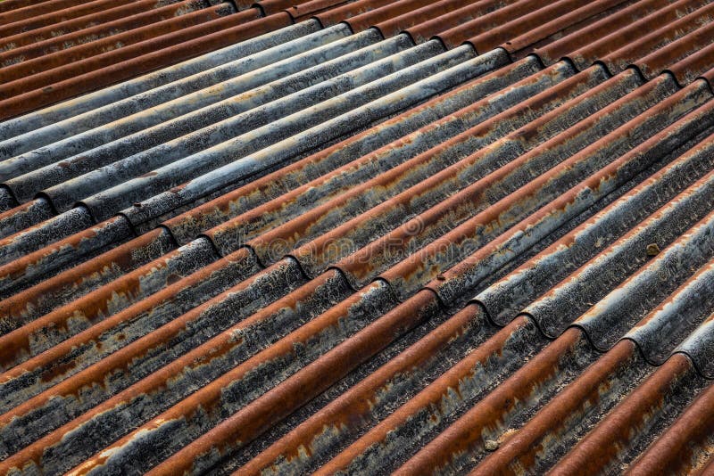 The Old and Rusty Iron Roof of a Building Stock Image - Image of iron ...