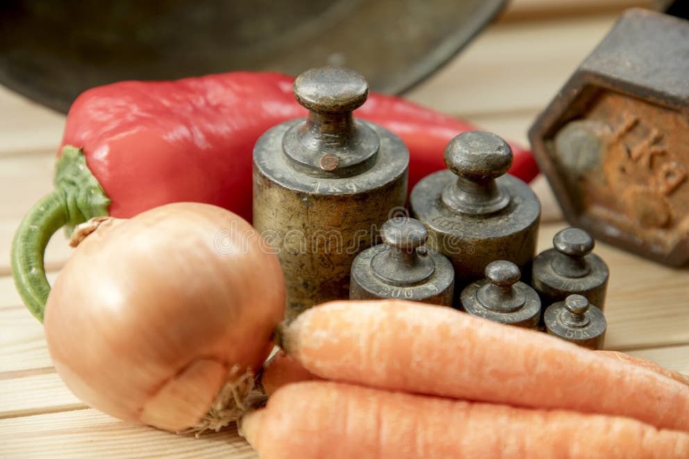 Old Rusty Iron Scale Weight Stock Photo - Image of antique, table ...