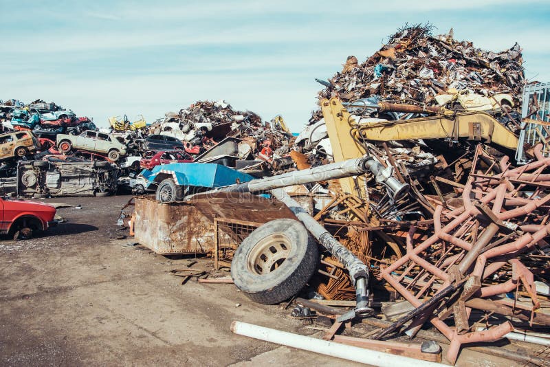 Old and rusty iron scrap stock image. Image of crushed - 173801653