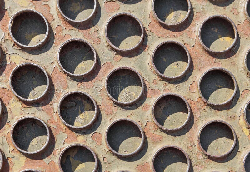 Old, Rusty Iron Surface with Round Holes As a Texture Stock Photo ...