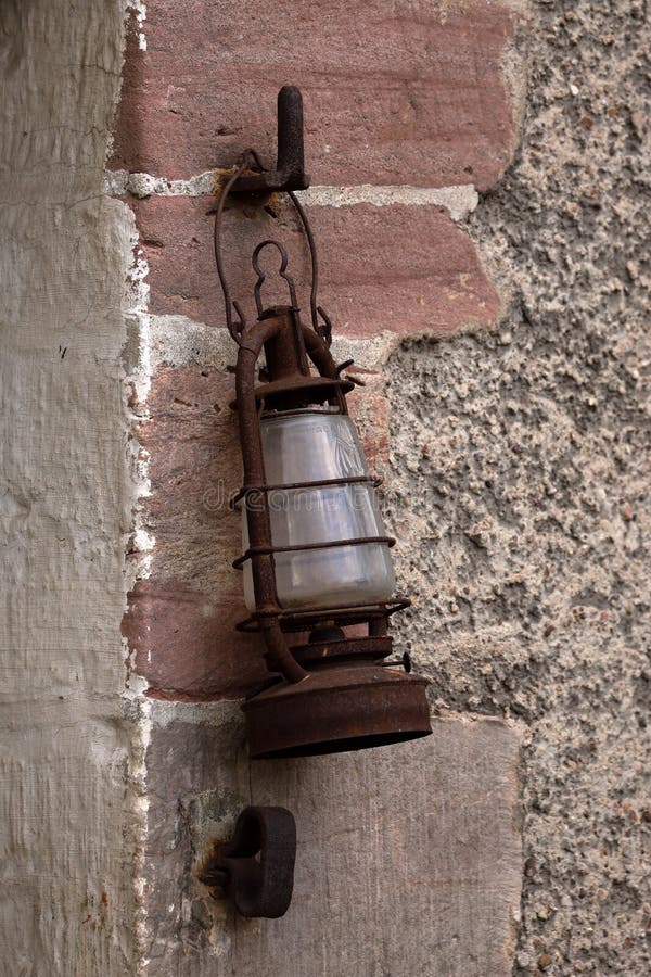 Old rusty kerosene lantern stock image. Image of rusty - 141159027
