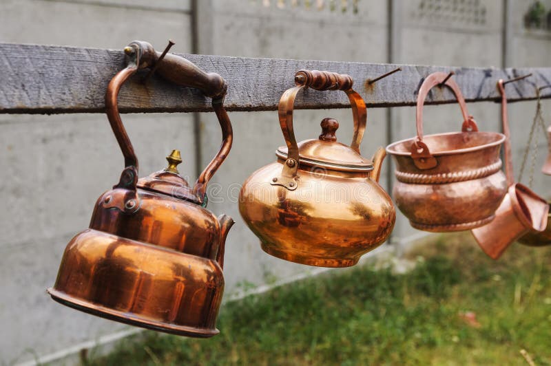 Old rusty kettles stock image. Image of hand, boiling - 36565353