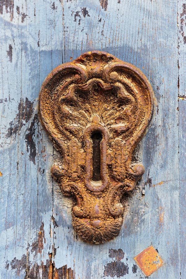 Rusty old keyhole stock image. Image of rusted, unique - 22611569