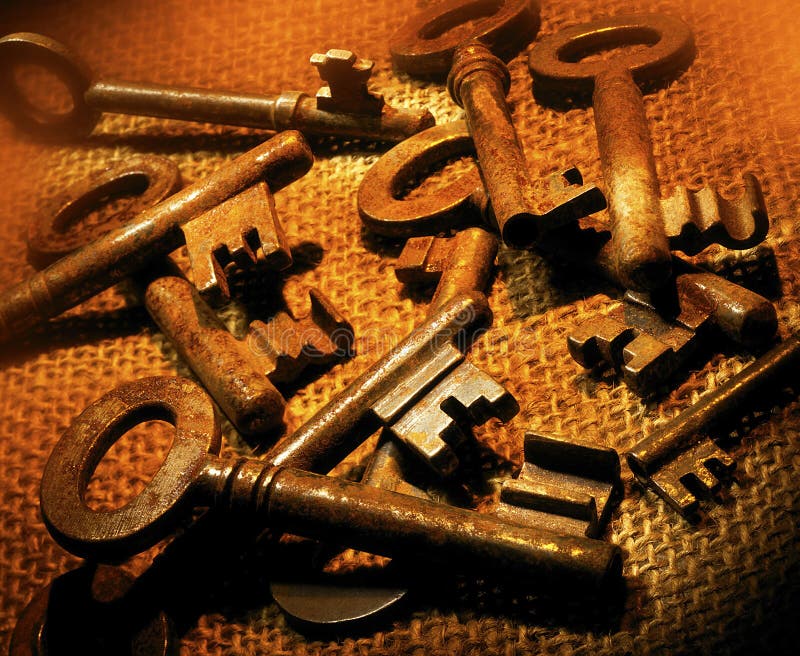 Six old rusty keys stock image. Image of door, grey - 115472237