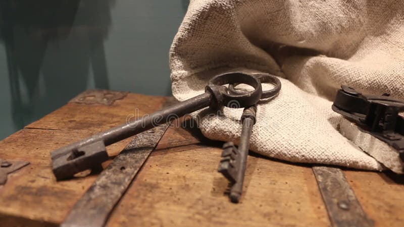 Old Rusty Keys and Other Historical Objects Lying on Large Treasure ...