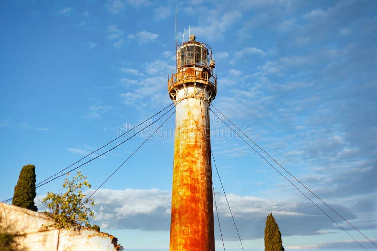 Old rusty lighthouse stock image. Image of baltic, rusty - 201518767