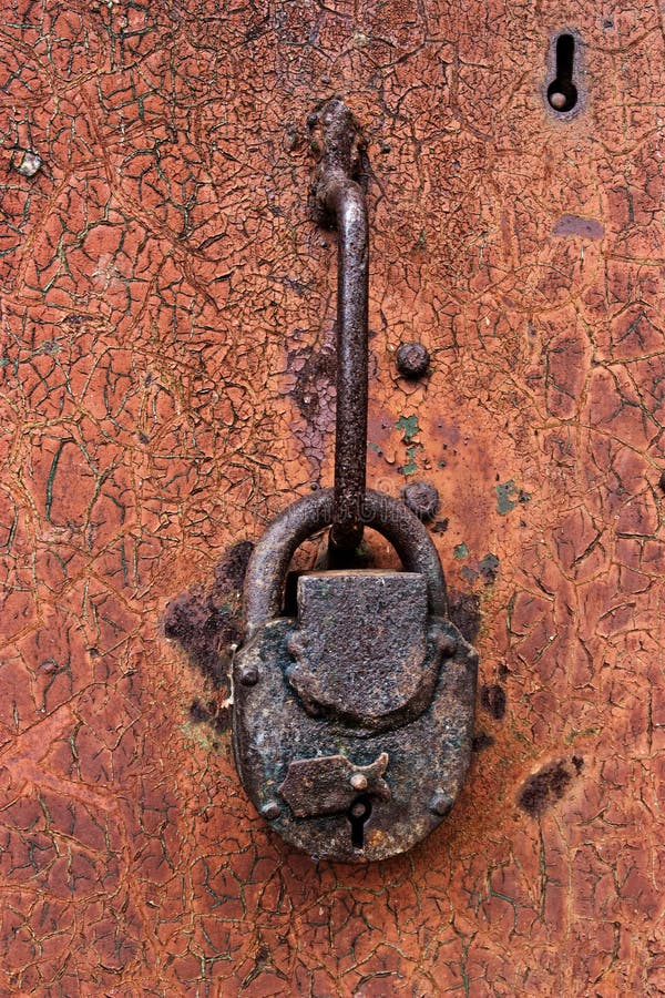 Old rusty lock stock image. Image of ancient, iron, large - 12829465