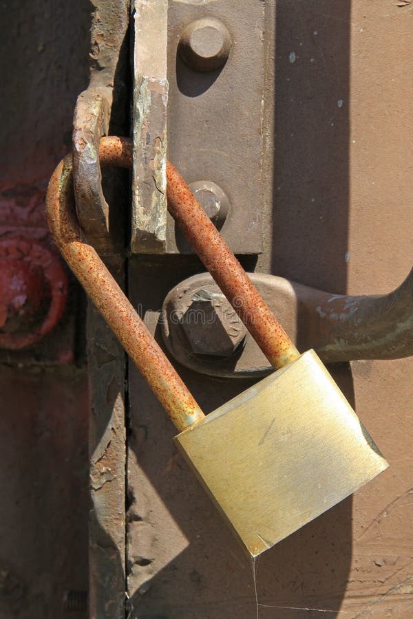 Old rusty lock stock image. Image of open, isolated, private - 39772277