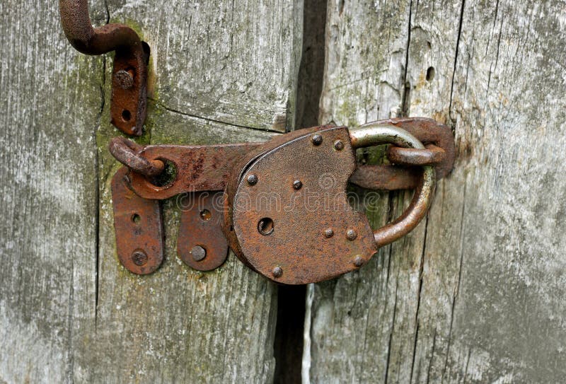 Old rusty lock. stock image. Image of rough, material - 74827071