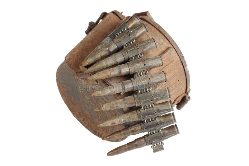 Old Rusty Machine Gun Ammunition Case Editorial Image - Image of armed ...