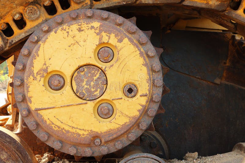Old Rusty Machine Iron Wheel Stock Image - Image of mechanical ...