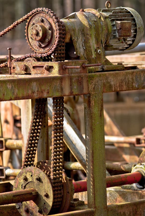 Old & Rusty Machine Part Stock Image - Image of hydrodynamic, flowing ...