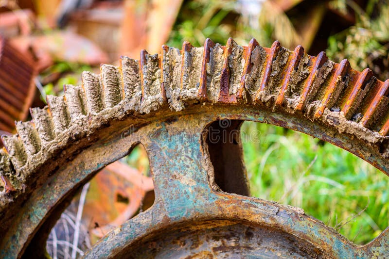 Old Rusty Machine Parts stock photo. Image of equipment - 186453778