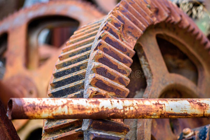 Old Rusty Machine Parts stock image. Image of historic - 186453805