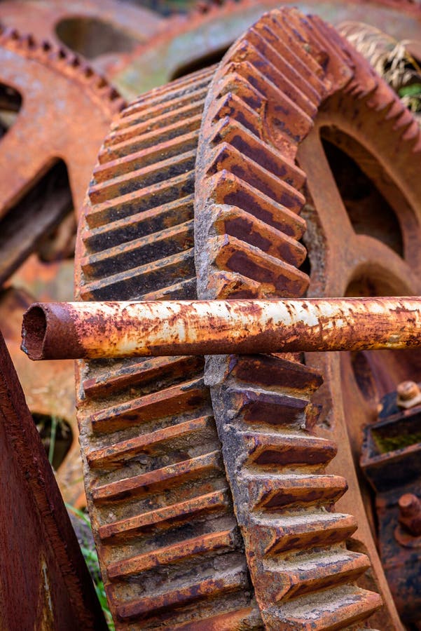 Old Rusty Machine Parts stock photo. Image of corrosion - 186453790