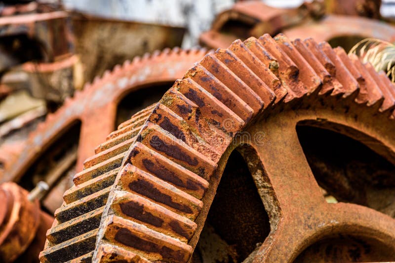 Old Rusty Machine Parts stock photo. Image of heavy - 186453842