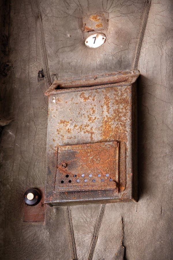 Old Rusty Mailbox on the Front Door Stock Photo - Image of corrosion ...