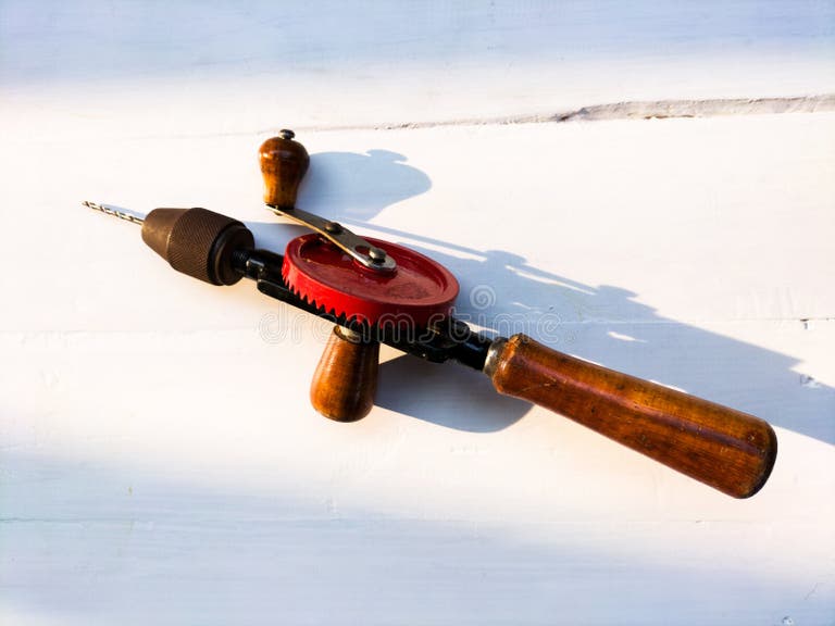 Manual hand drill stock image. Image of mechanic, traditional - 377444613