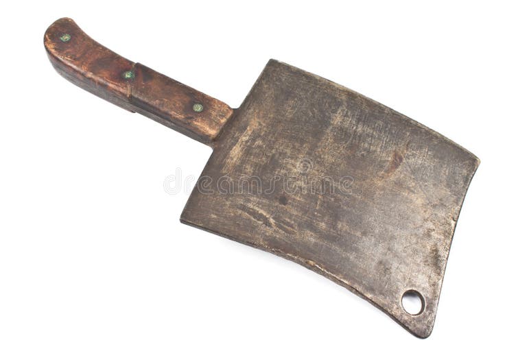Old rusty meat cleaver stock photo. Image of hatchet - 31572638