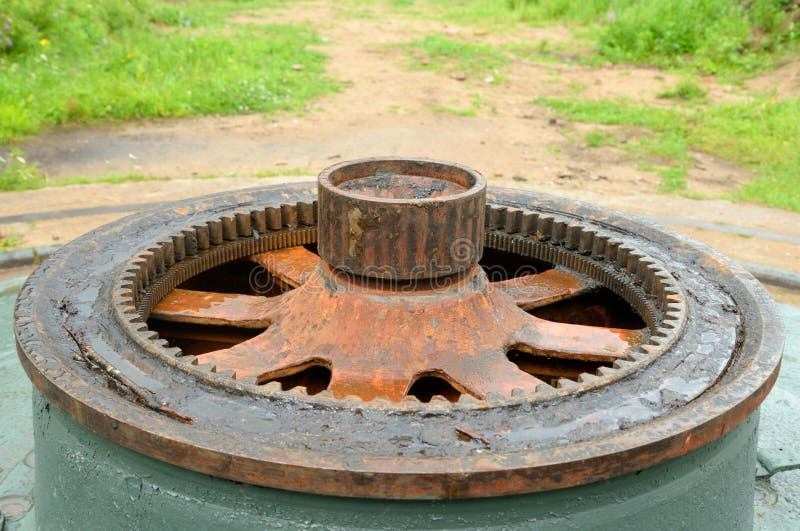 Old rusty mechanism. stock photo. Image of close, gear - 89853830