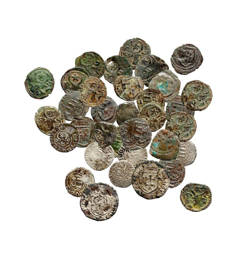 Old Rusty Medieval European Coins Stock Image - Image of discovery ...